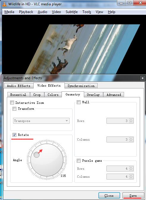 How To Rotate A Video Using VLC Media Player Permanently 